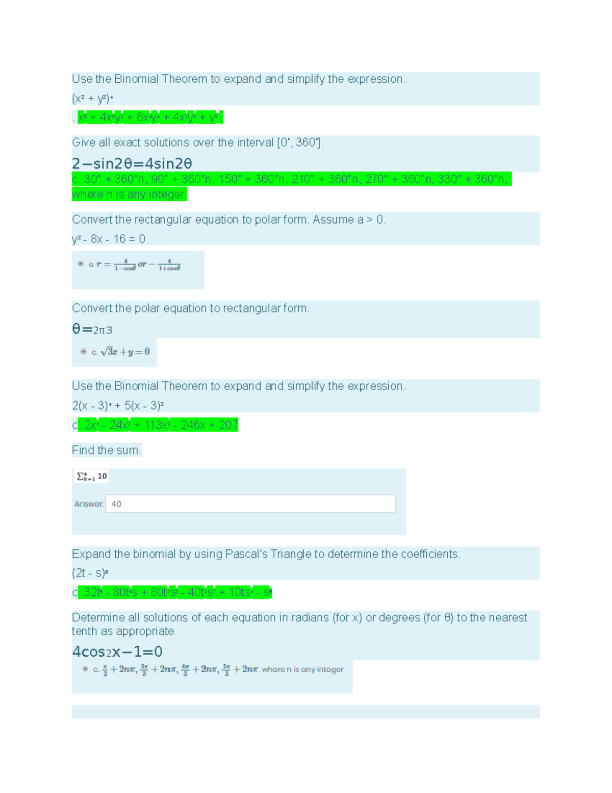 Precalculus WEEK 1 TO 20 NEW (1) - ARCHITECTURE - Use the Binomial ...