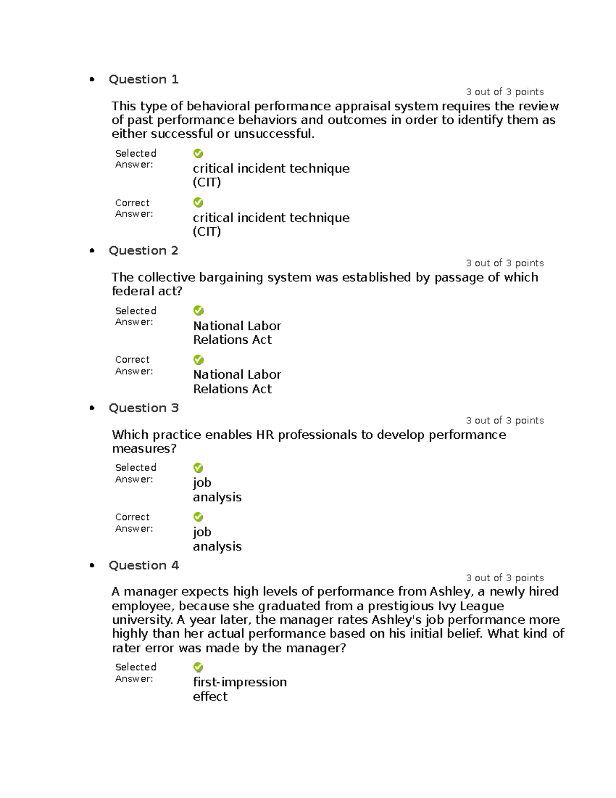 BUS409 Week 3 Quiz - Week 3 Quiz - Question 1 3 out of 3 points This type of behavioral - Studocu