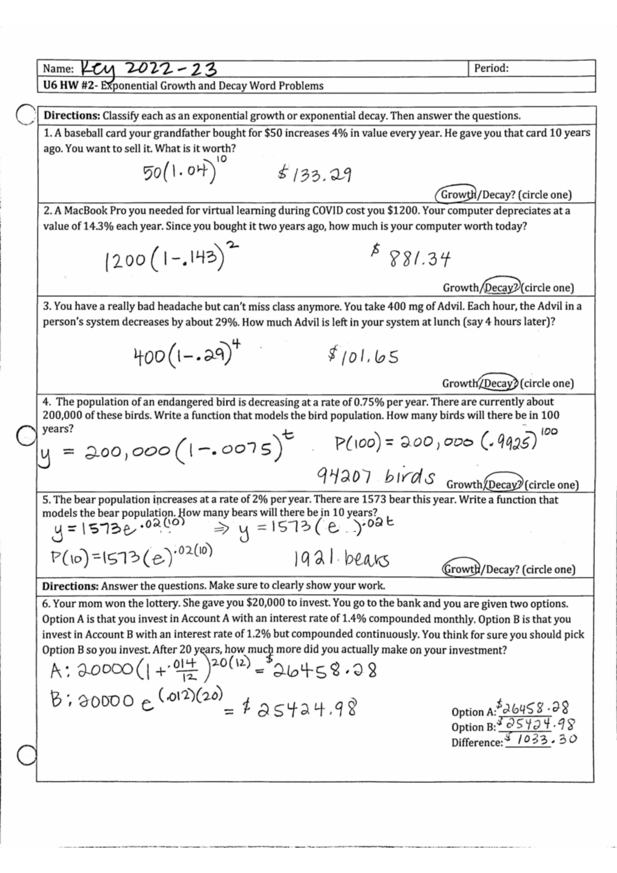 U7HW#2 KEY - Studocu