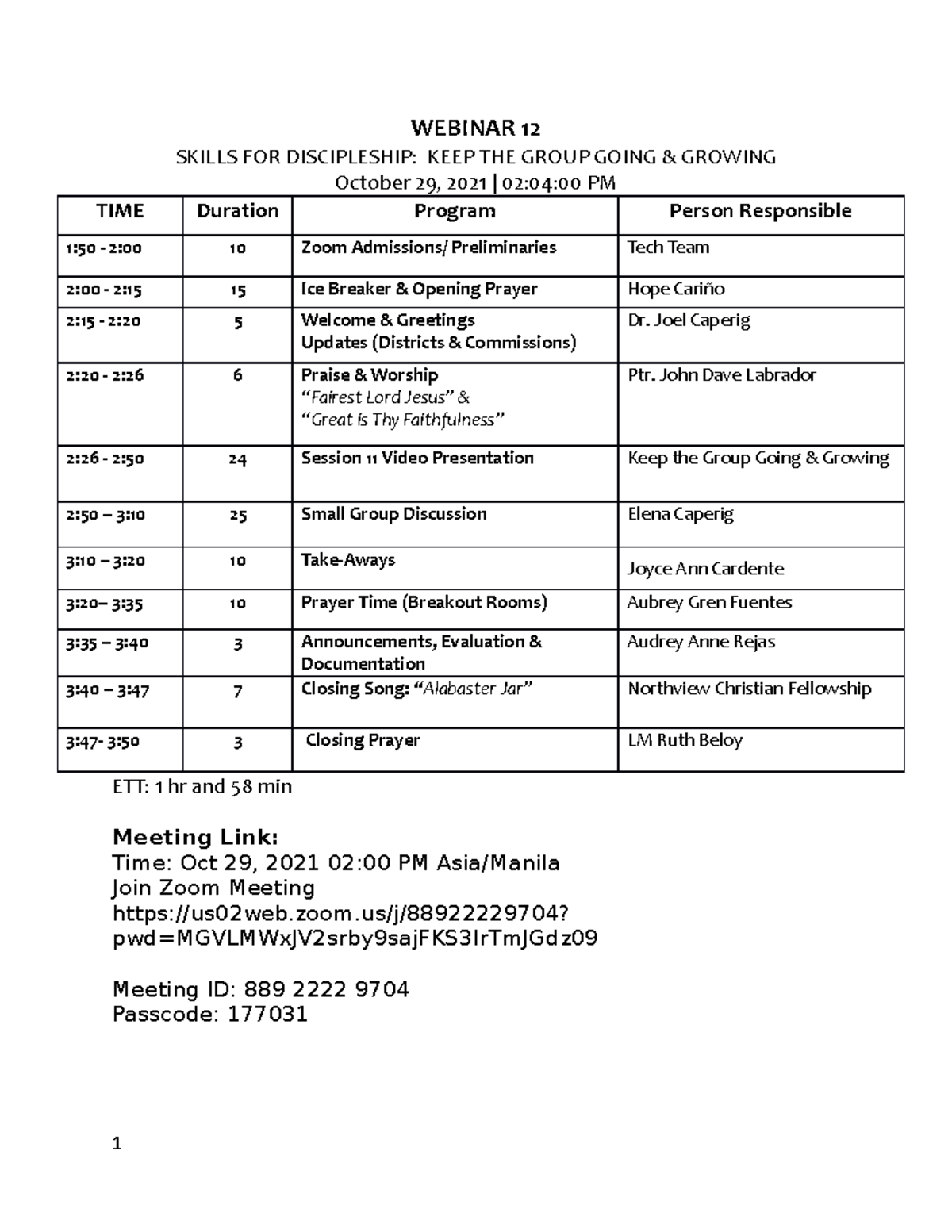 Leadership Essentials Webinar 11 Lesson Outline - WEBINAR 12 SKILLS FOR ...