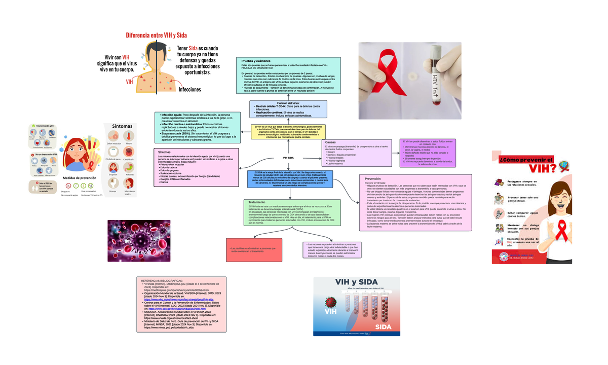 Mapa mental - del vIH - VIH-SIDA El SIDA es la etapa final de la ...