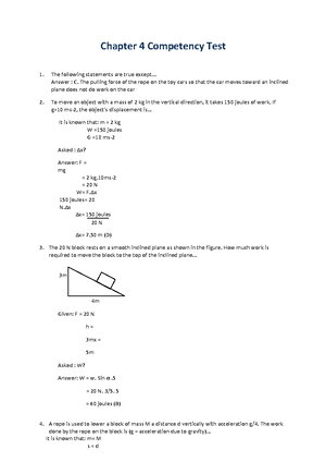 Chapter 4 Competency Test-2 - An engineer wants to design an elevator ...
