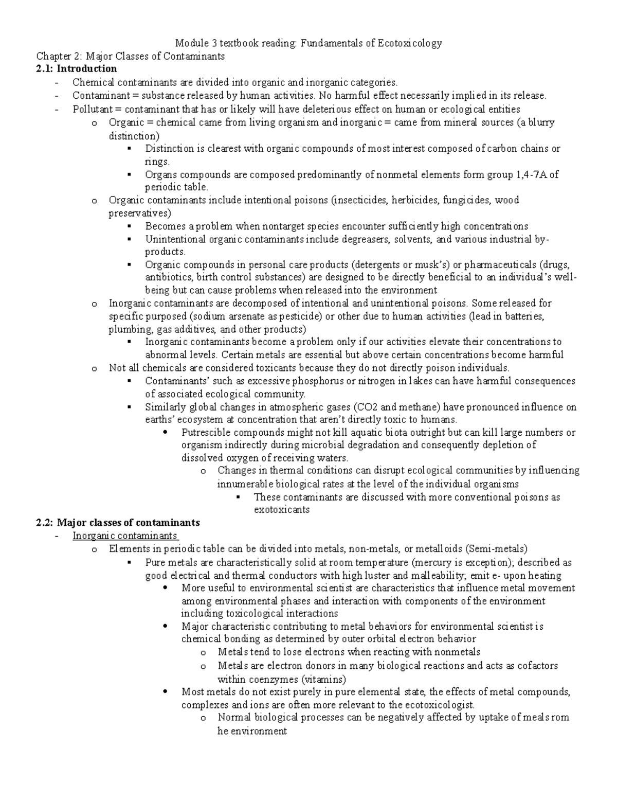 Module 3 text notes - Module 3 textbook reading: Fundamentals of ...
