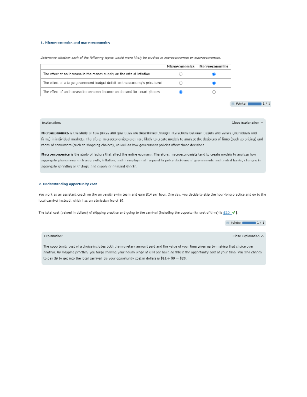 Module One Quiz - ECO201 - Studocu
