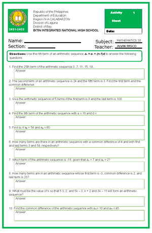 Lesson Exemplar MATH - FOR PRACTICE - LESSON EXEMPLAR SCHOOL: KAPALARAN ...