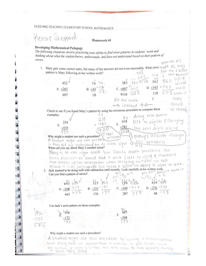 Homework#5 - Completed homework number 5 - Homework Examining ...