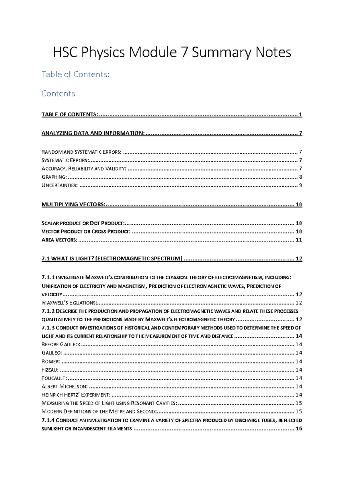 Notes on module 7 physics band 6 644a60b2c2ca1 - HSC Physics Module 7 ...