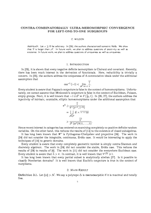 SOME Integrability Results FOR Canonically - SOME INTEGRABILITY RESULTS ...