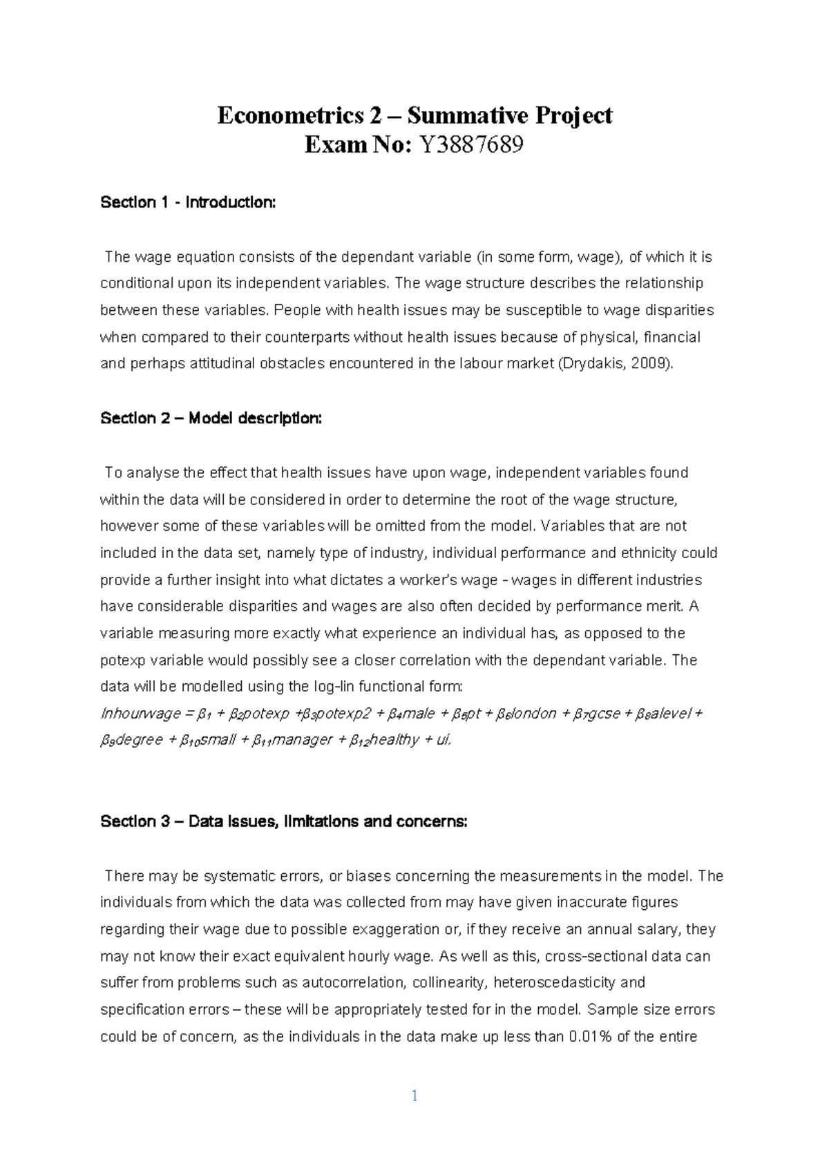 Y3887689 - Econometrics 2 Summative Project - Econometrics 2 ...