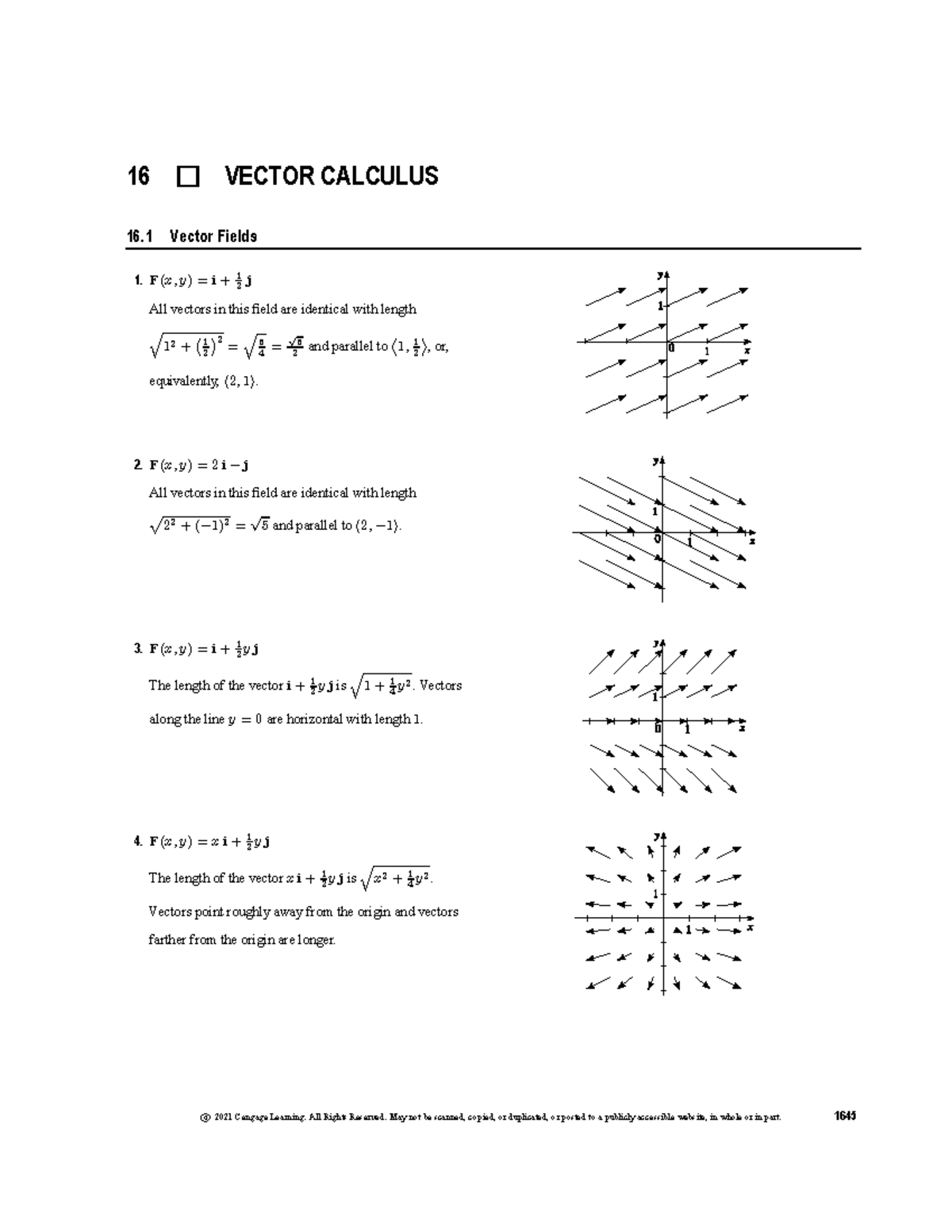16 Chapter - 미적분 답지 - 16 VECTOR CALCULUS 16 Vector Fields F( ) = i + 1 2 j All vectors in this ...