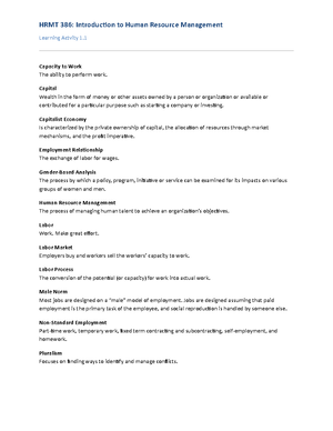 HRMT - Guide to the course with all terms, concepts and study notes for ...