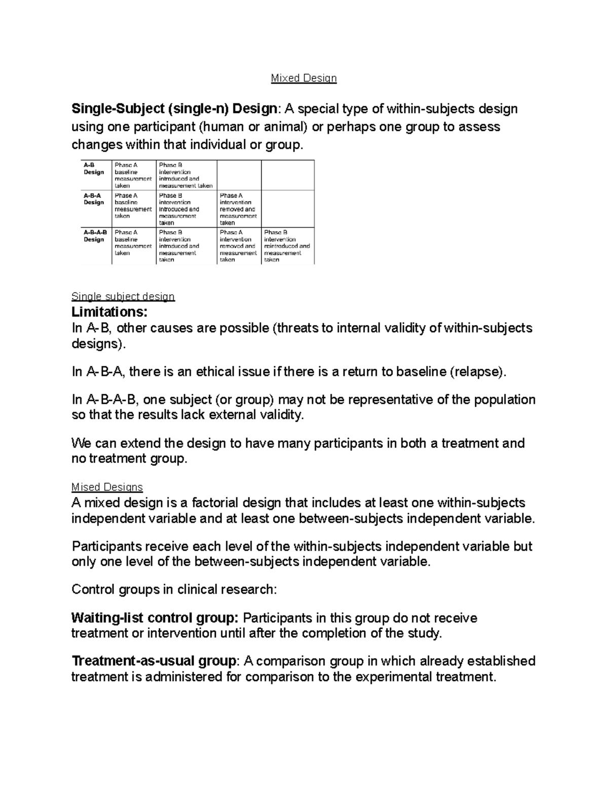 Stats Lecture - blah - Mixed Design Single-Subject (single-n) Design: A ...