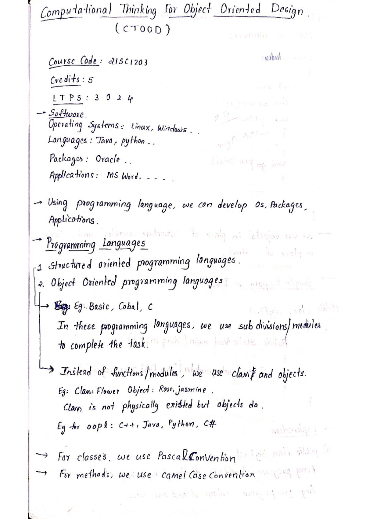 Ctood - Computational Thinking for Object Oriented Design - Studocu