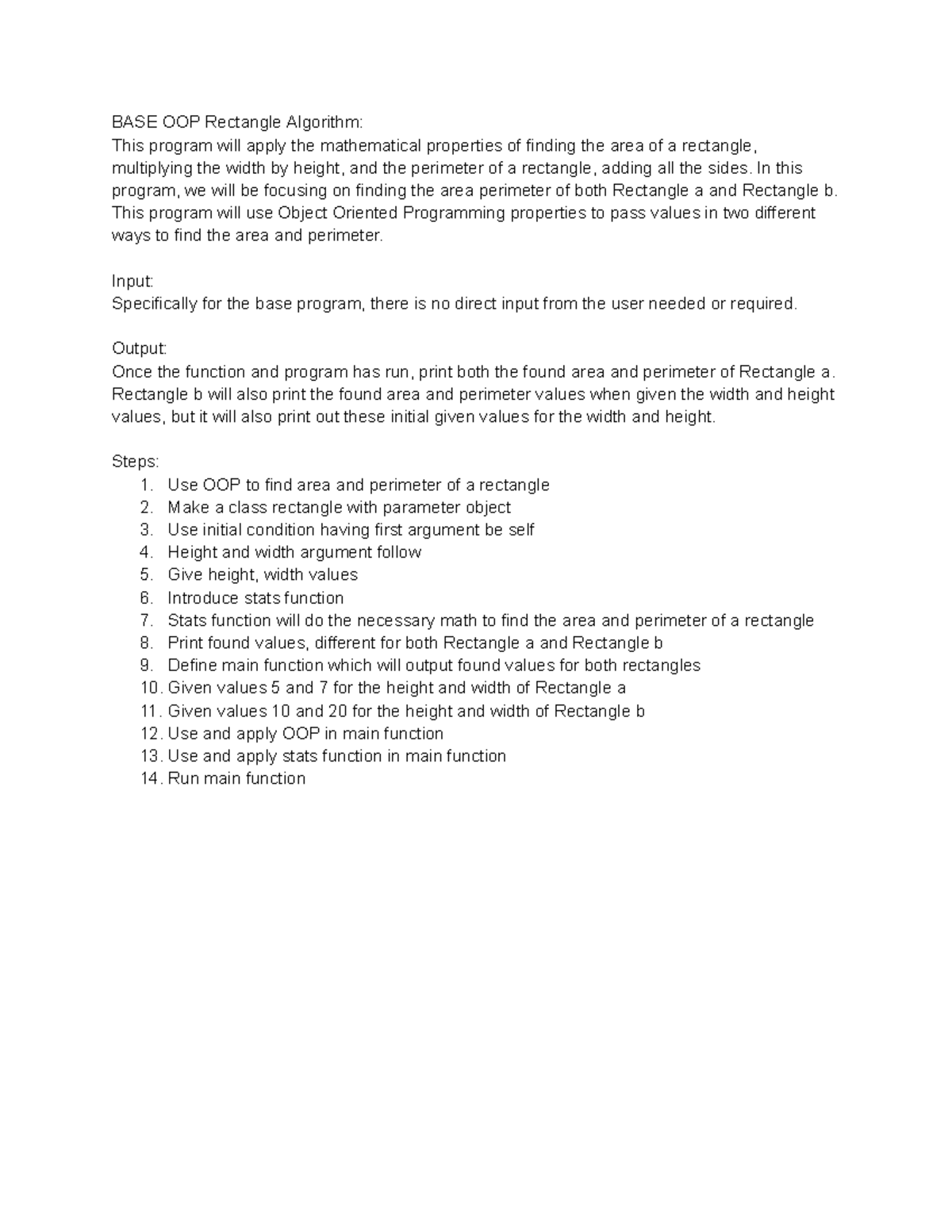 Oop Rectangle Algorithm Notes Base Oop Rectangle Algorithm This 9859