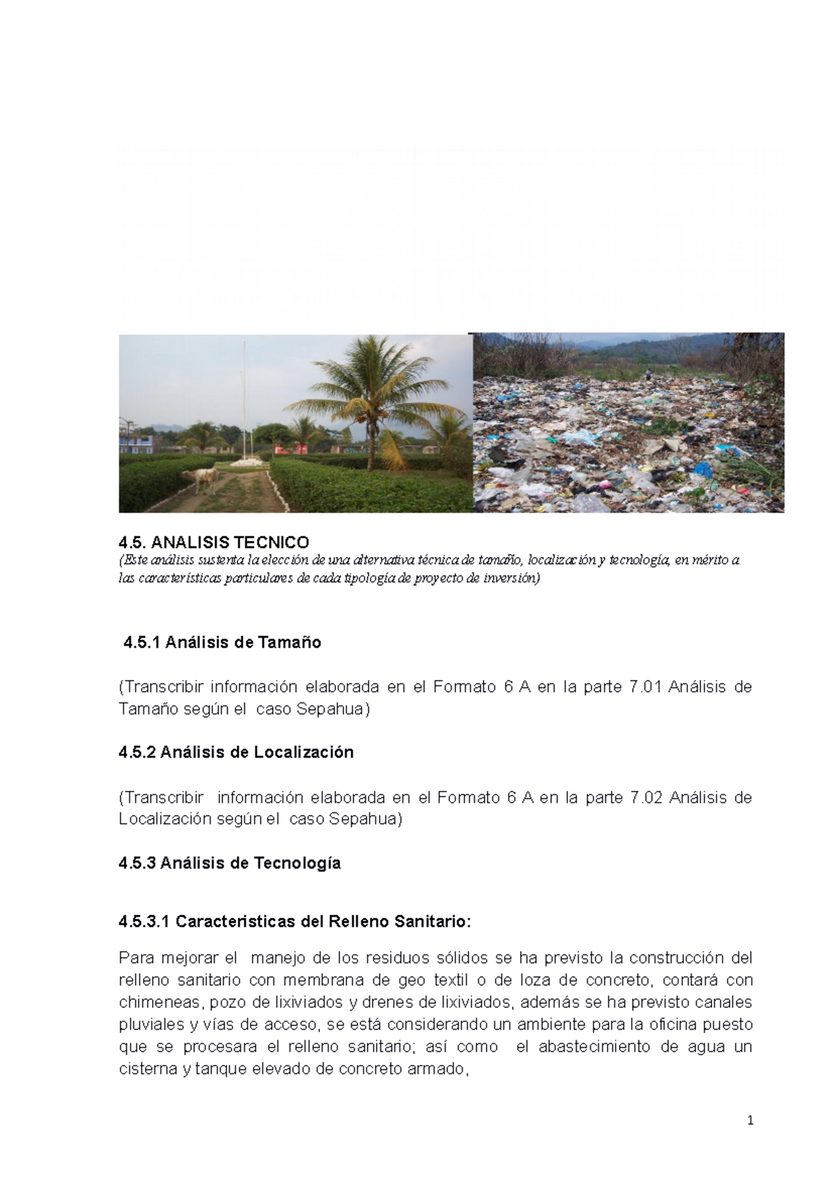 4 Sepahua 2023 - Resumen - 4. ANALISIS TECNICO (Este análisis sustenta la elección de una - Studocu