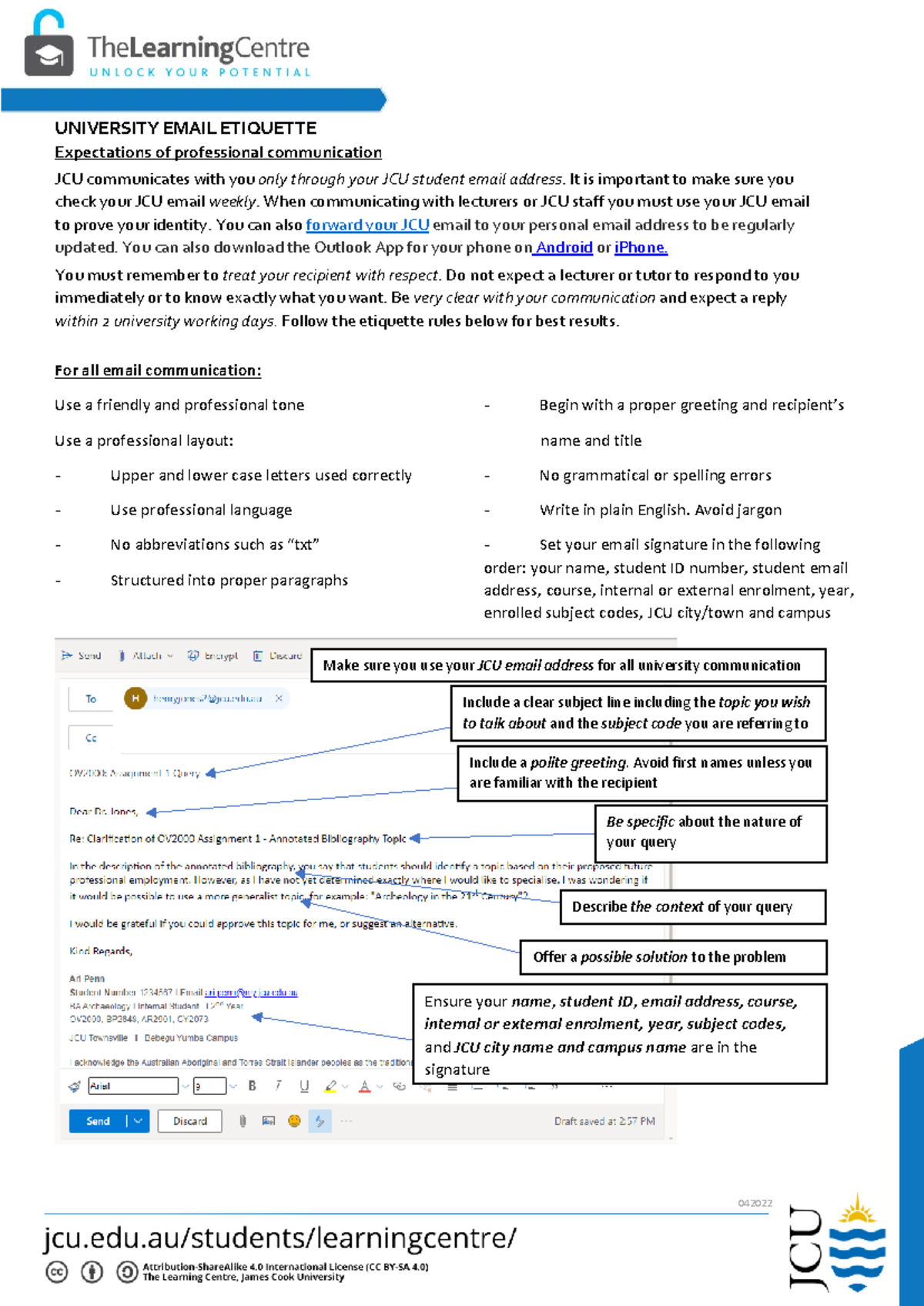 University Email Etiquette 2022 - 042022 UNIVERSITY EMAIL ETIQUETTE ...