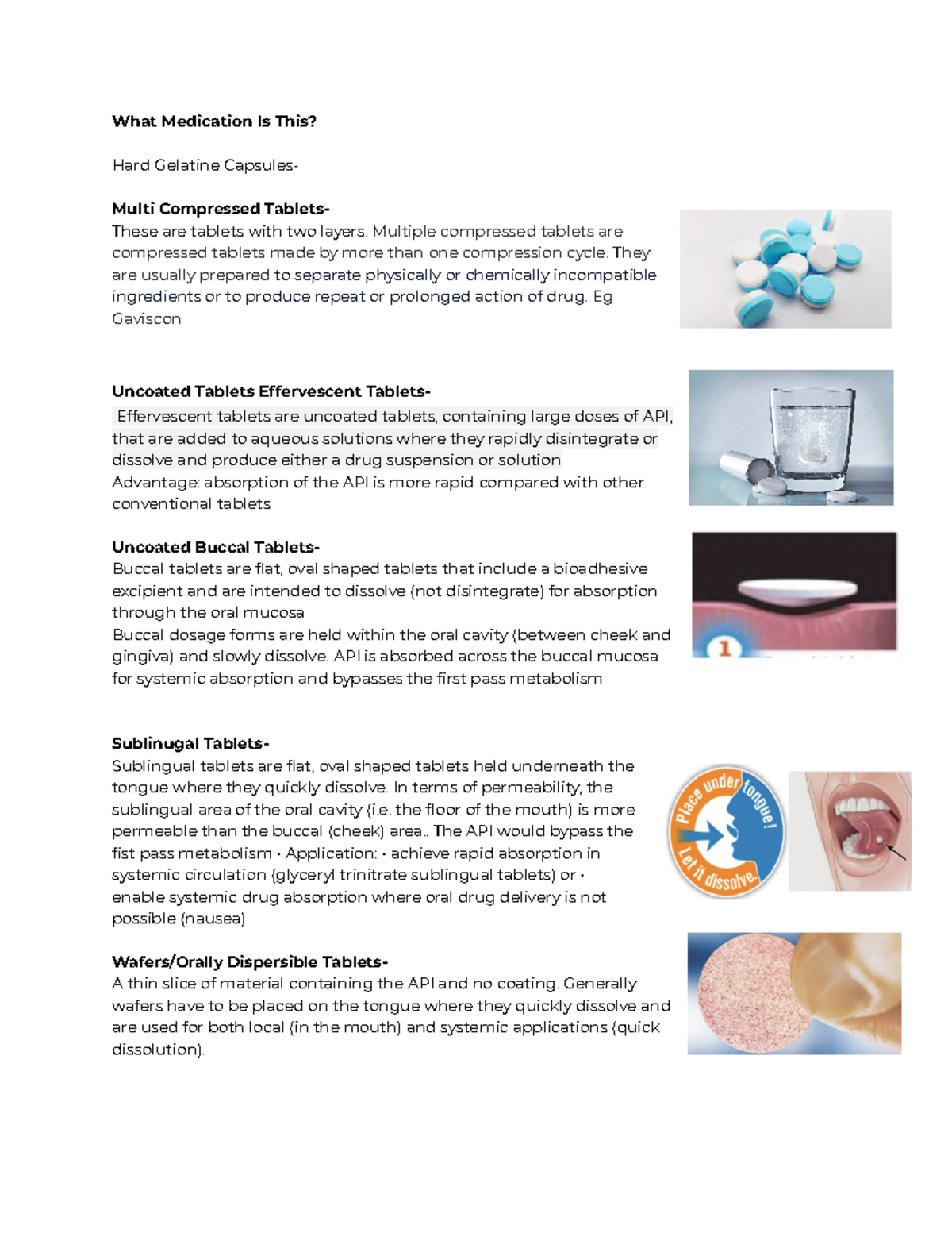 Pharmaceutics Exam Prep - What Medication Is This? Hard Gelatine ...