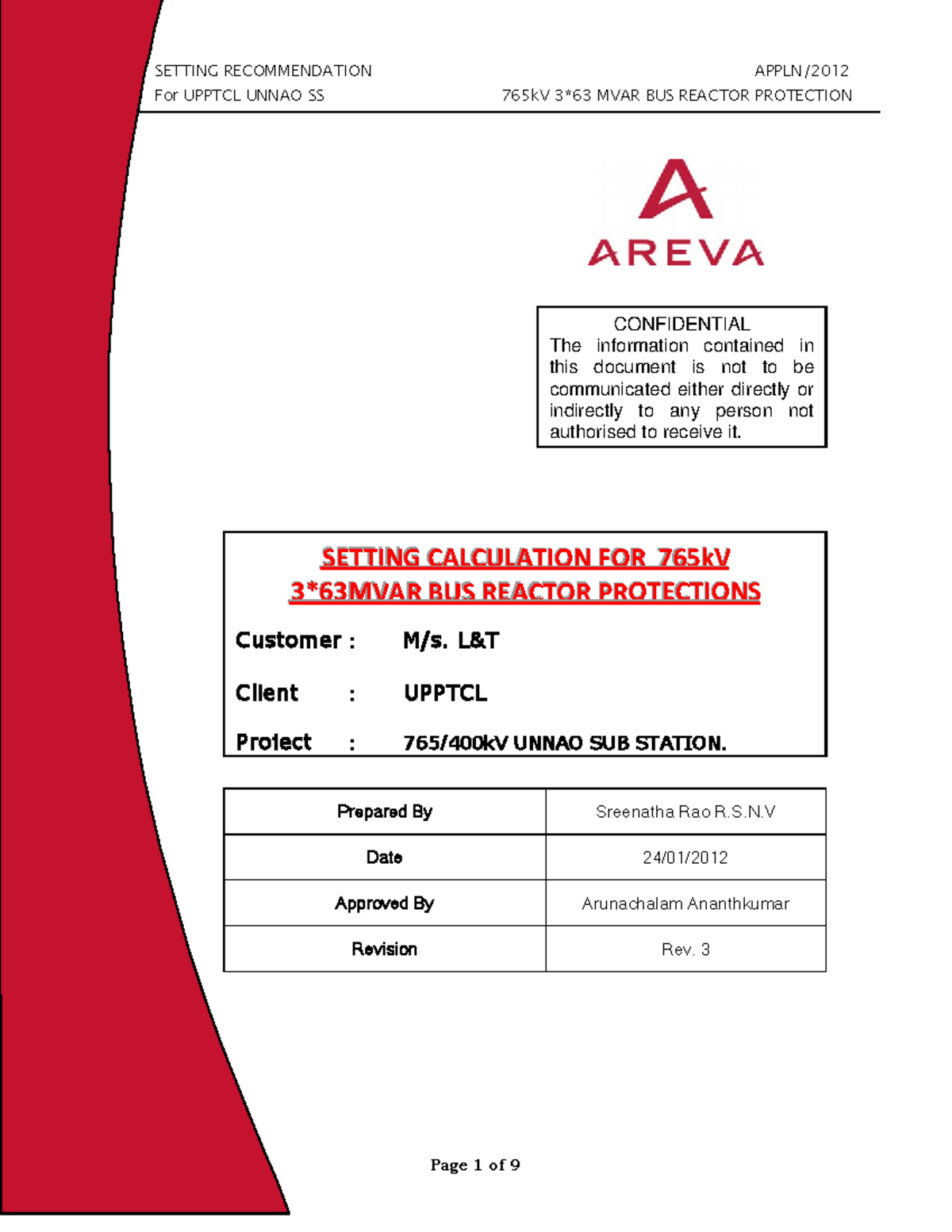 166247951 reactor differential protection calculation - SETTING ...