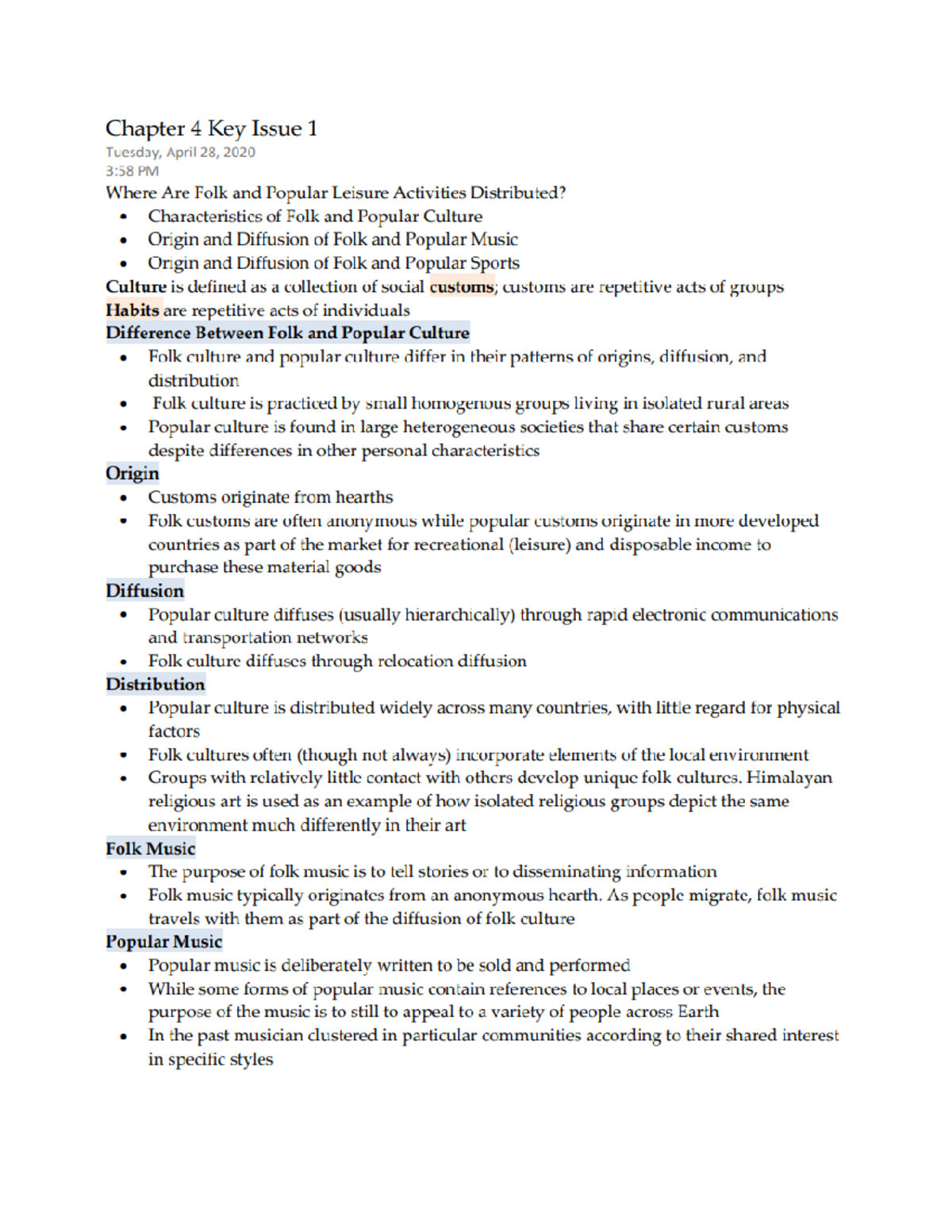 Chapter 4 - GEOG 1302 - Studocu