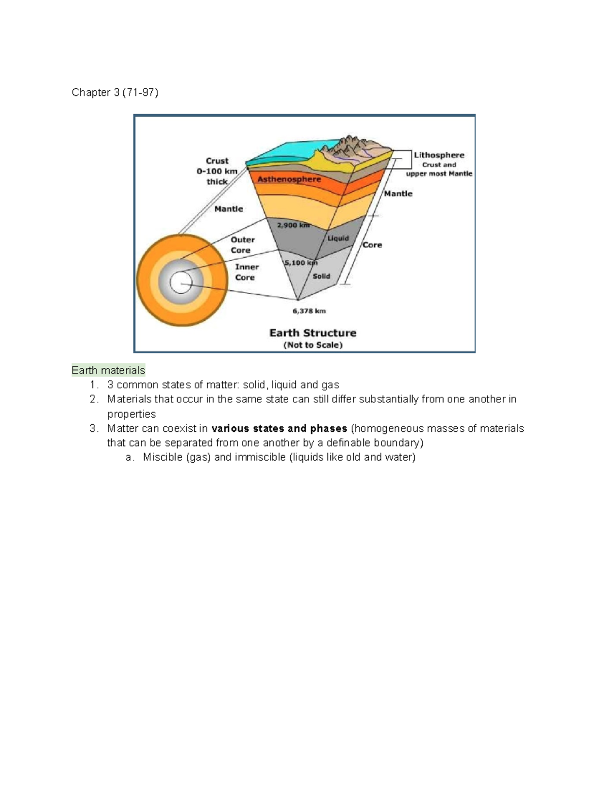 ES8005 Lecture 2 notes (Matter) - Chapter 3 (71-97) Earth materials 1 ...