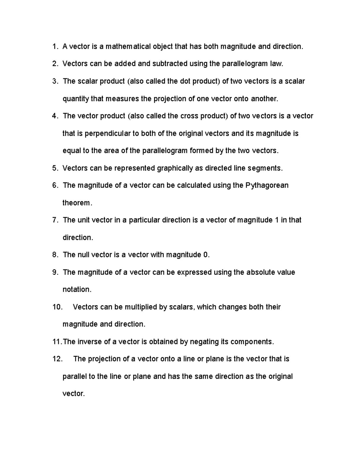 Vectors and Geometry of Space - A vector is a mathematical object that ...