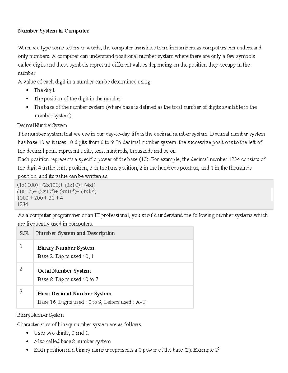 323937603 Number System in Computer - Number System in Computer When we ...