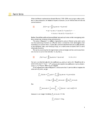 Fourier 11-2-2014 Fourierreeksen en integraaltransformaties A - Studocu