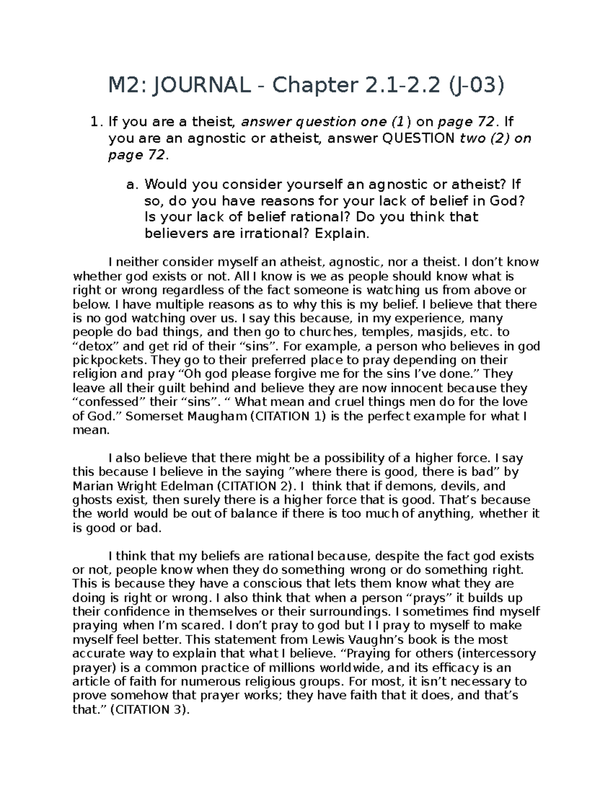 M2 Journal Chapter 2.1 2.2 J-03 - M2: JOURNAL - Chapter 2.1-2 (J-03) 1 ...