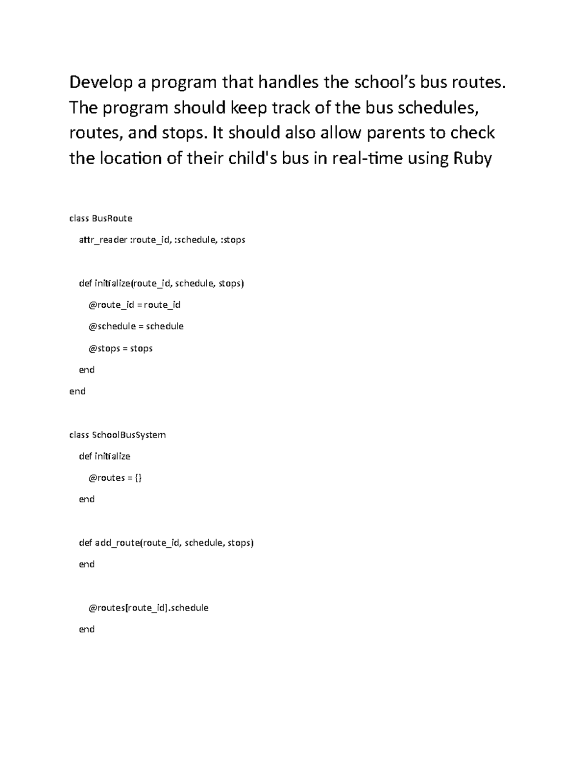 Comp6076-assign 10-ruby - Develop a program that handles the school’s ...