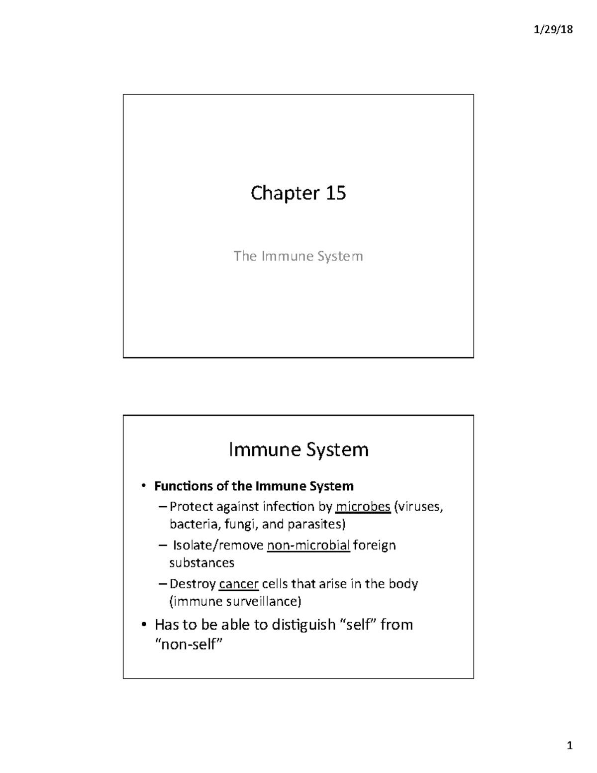 Fundamentals - Chapter 15 Lecture Notes - Chapter&15& & The&Immune ...