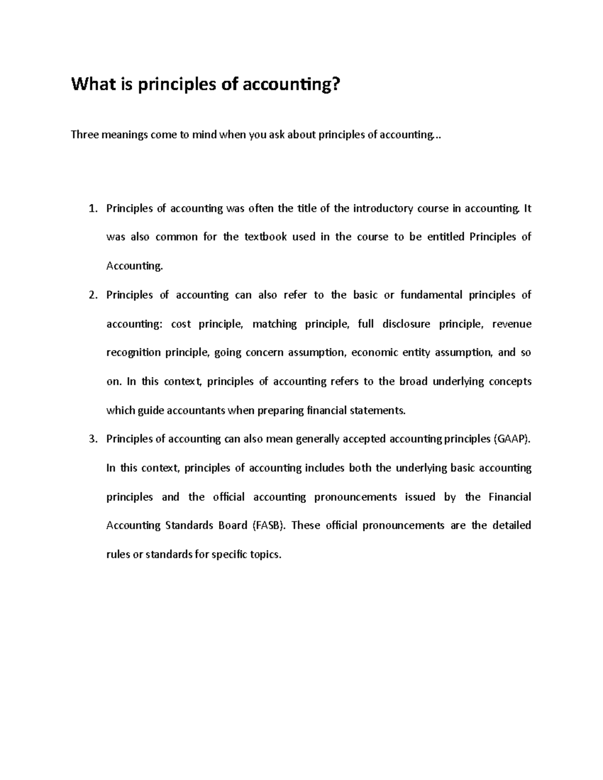 What is principles of accounting - .. Principles of accounting was ...