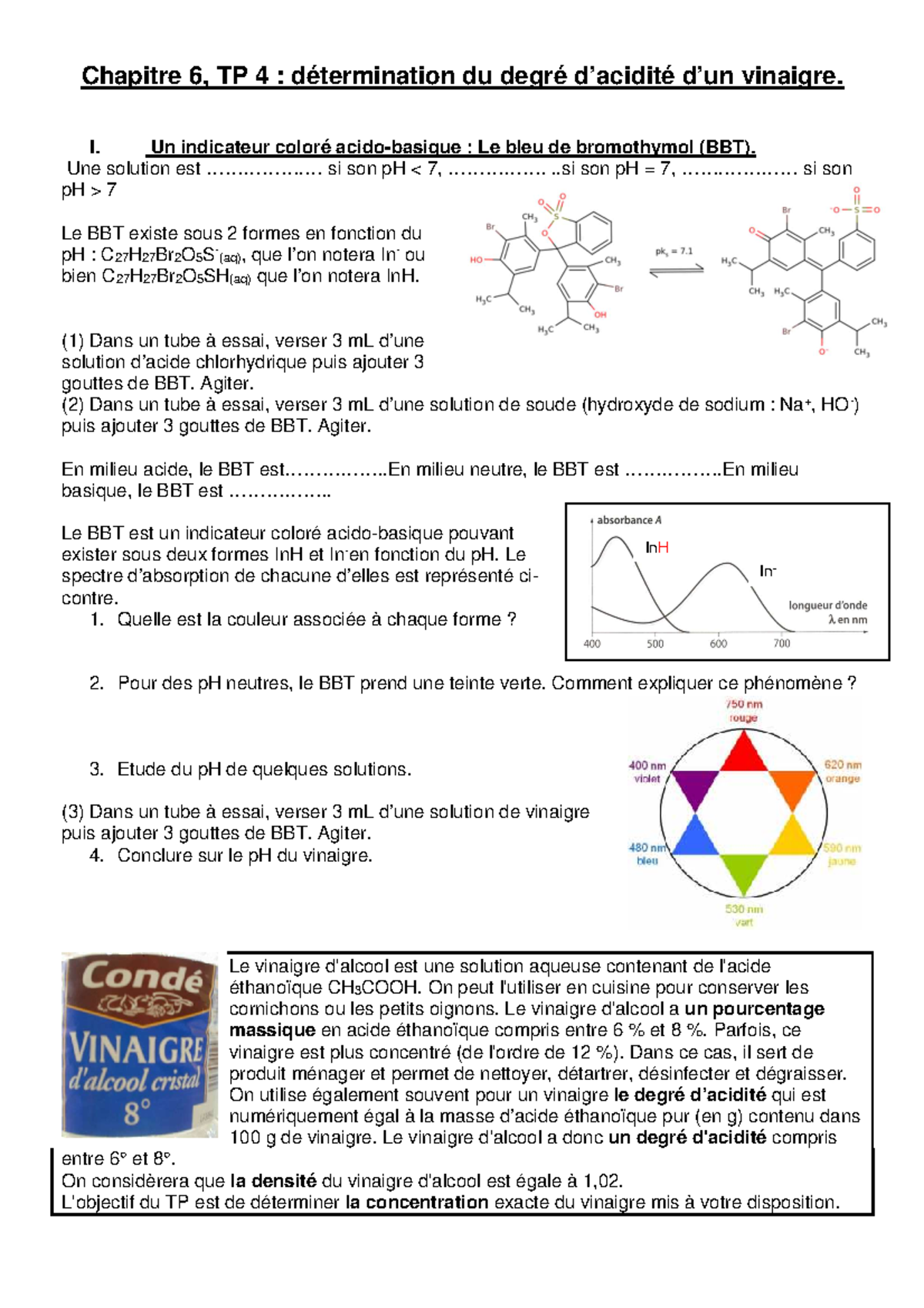 Chapitre 6, TP 4 - Travaux pratiques - Chapitre 6, TP 4 : détermination ...