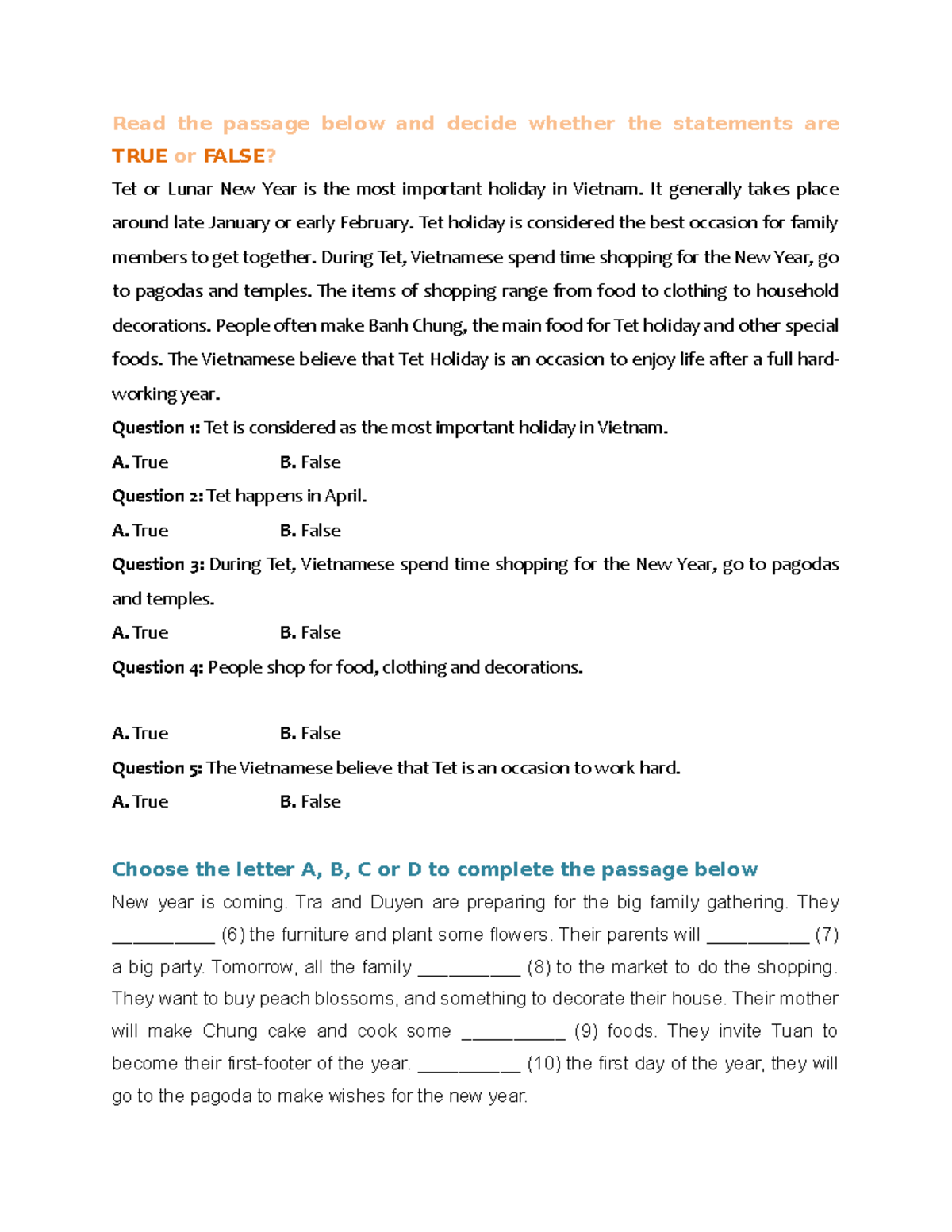 Assignment - someone in need - Read the passage below and decide ...