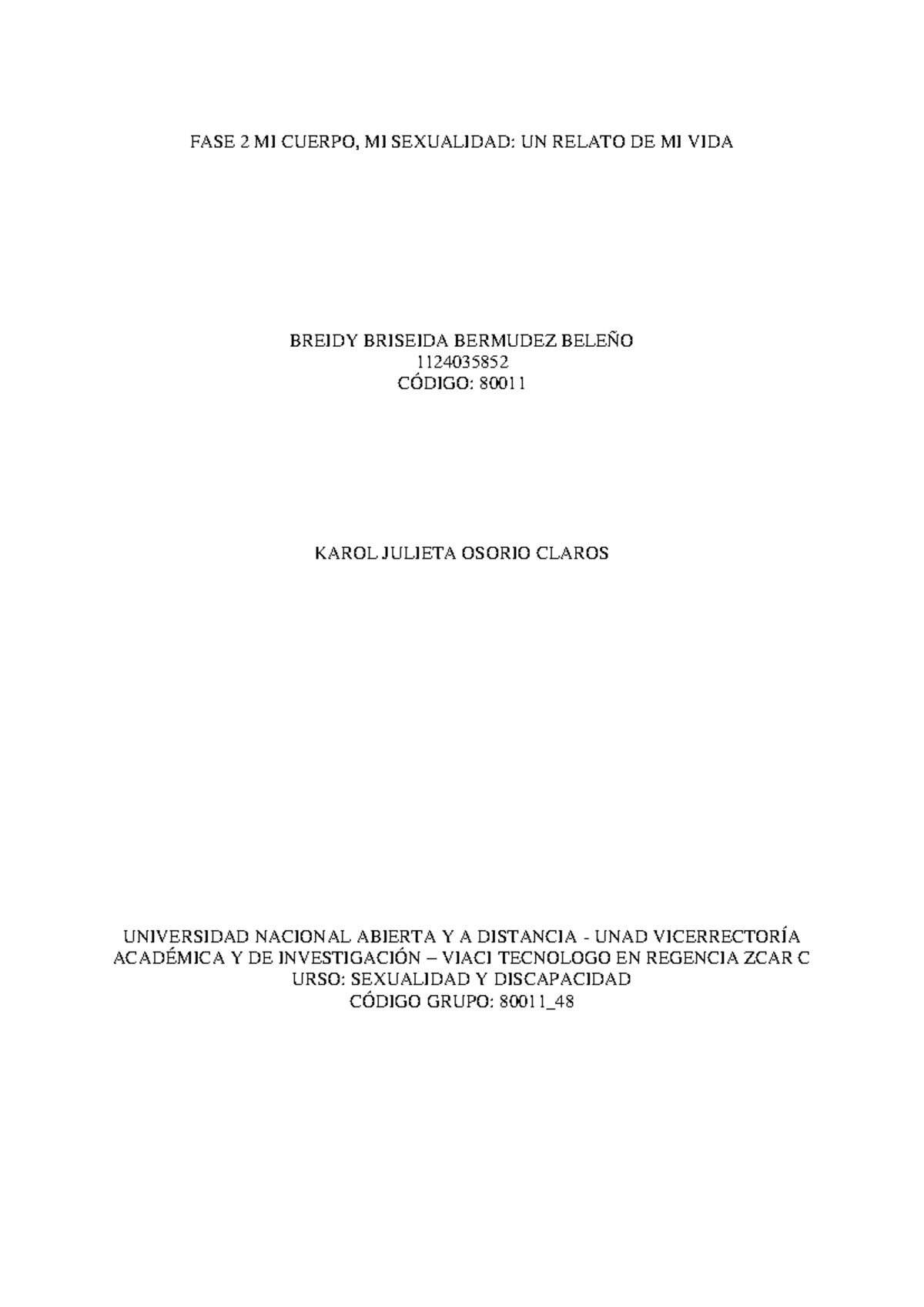 FASE 2 MI Cuerpo breidy bermudez - FASE 2 MI CUERPO, MI SEXUALIDAD: UN ...