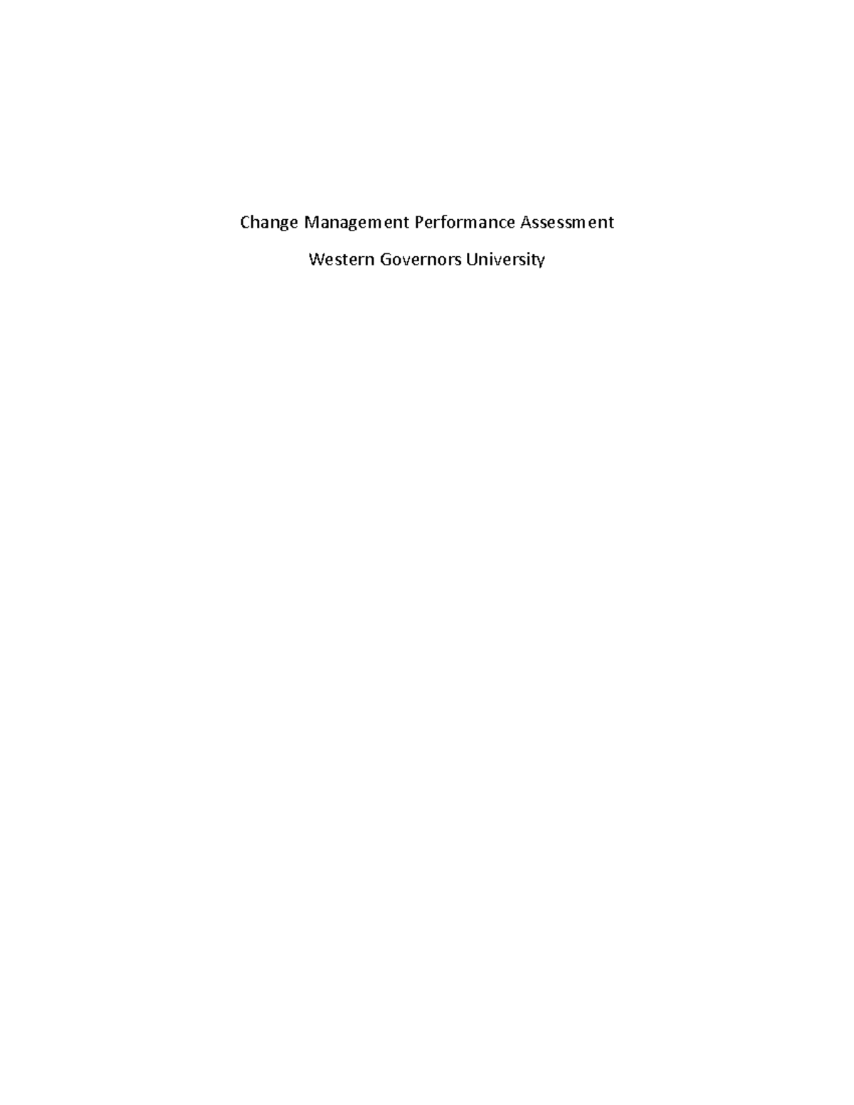 C721-Task 1 - c721 - Change Management Performance Assessment Western ...