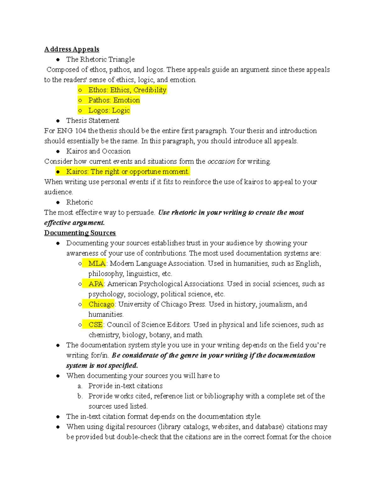 ENG 104 Rhetoric Appeals - Address Appeals The Rhetoric Triangle ...