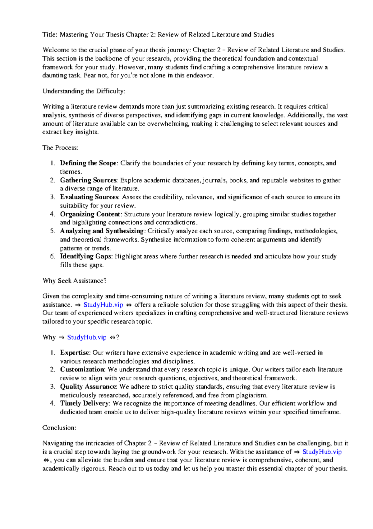 Thesis Chapter 2 Review Of Related Literature And Studies - Title ...