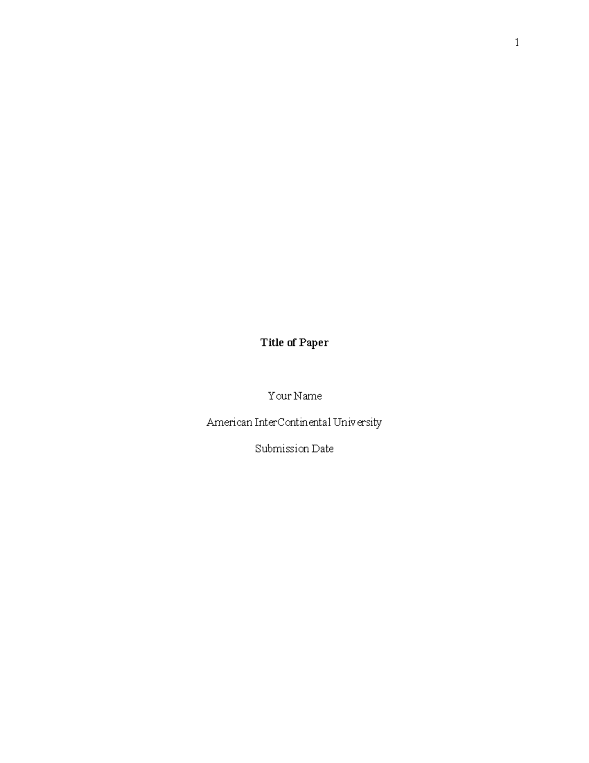 HUMA215 U2 IP template 2203B - Title of Paper Your Name American ...