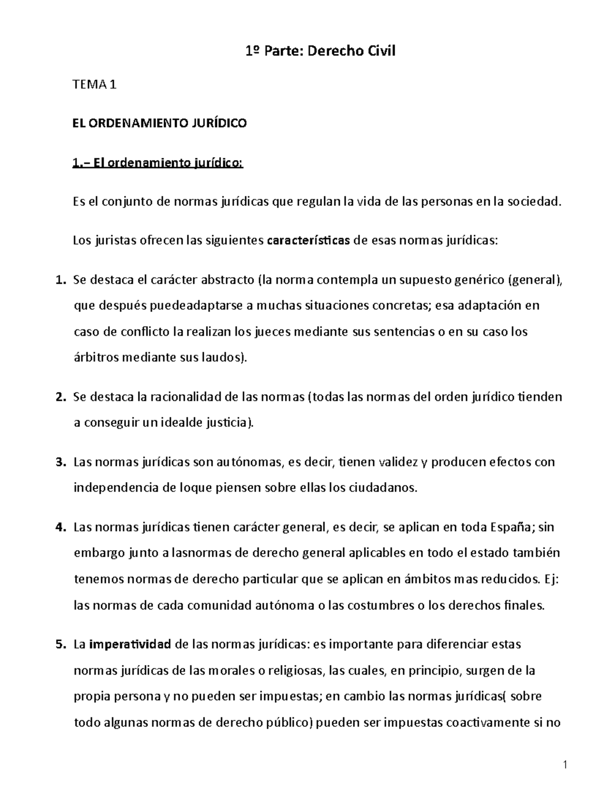 Dercho civil - Apuntes Apuntes del tema del título - Completos - Parte ...