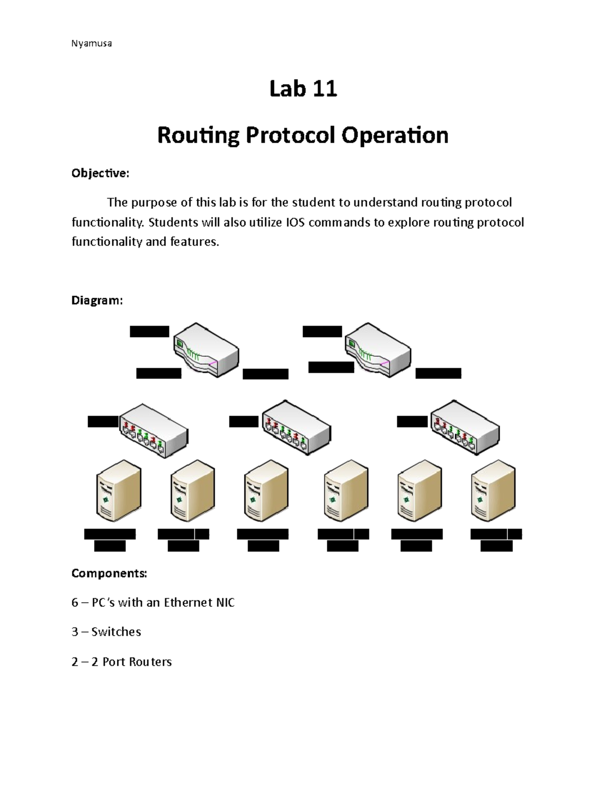 NT-121-Lab 11 - Complete assignment - Lab 11 Routing Protocol Operation ...