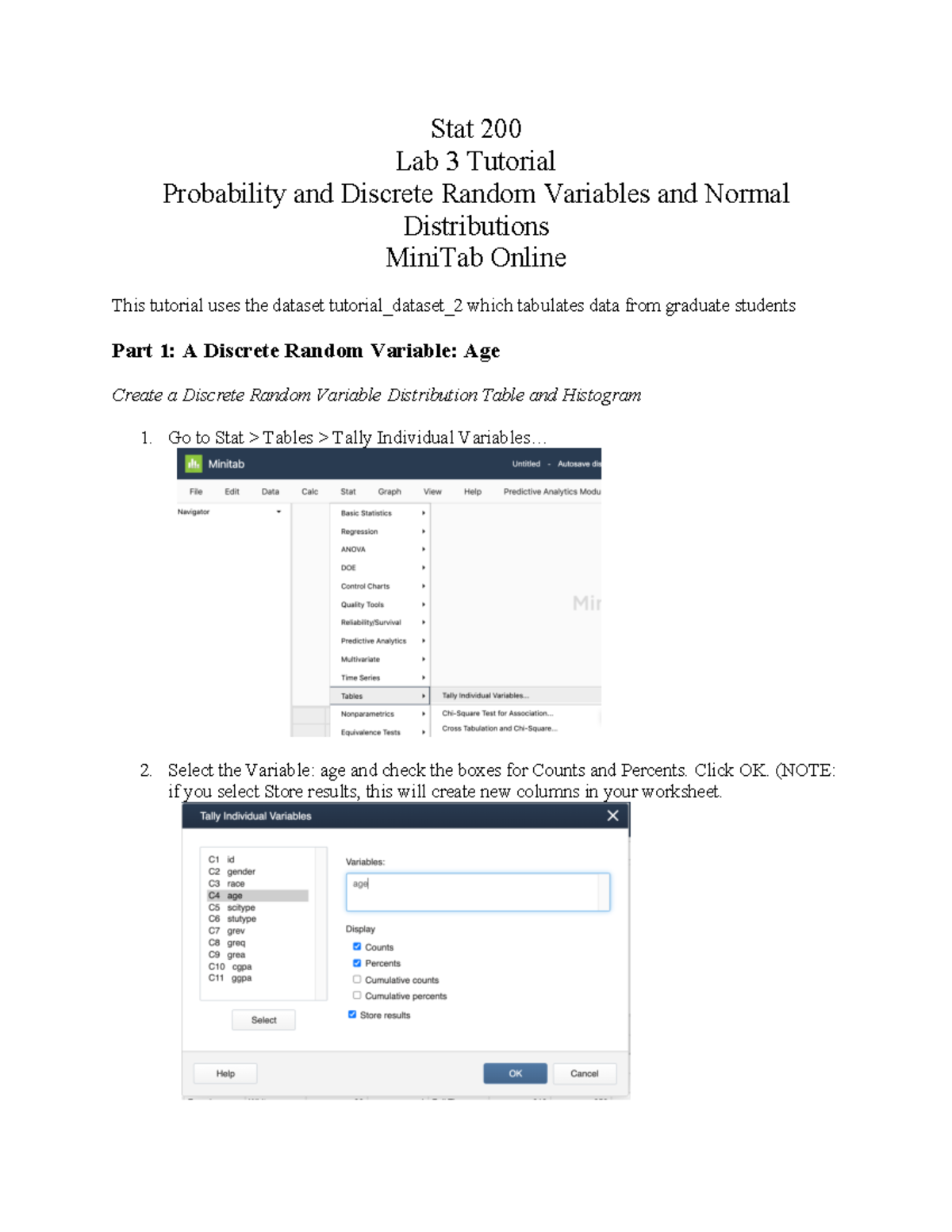Stat 200 Lab 3 Tutorial: Probability and Discrete Random Variables - Studocu