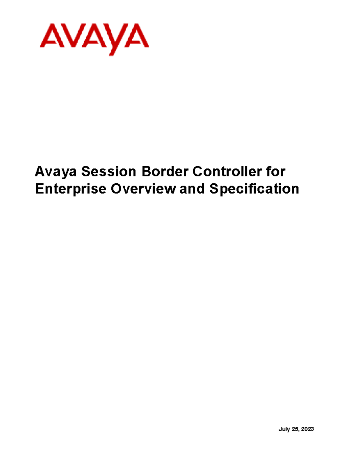 Avaya session border controller for enterprise overview and ...