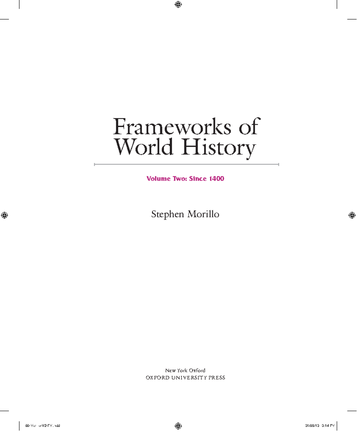 Frameworks of World History - Frameworks of World History Volume Two ...