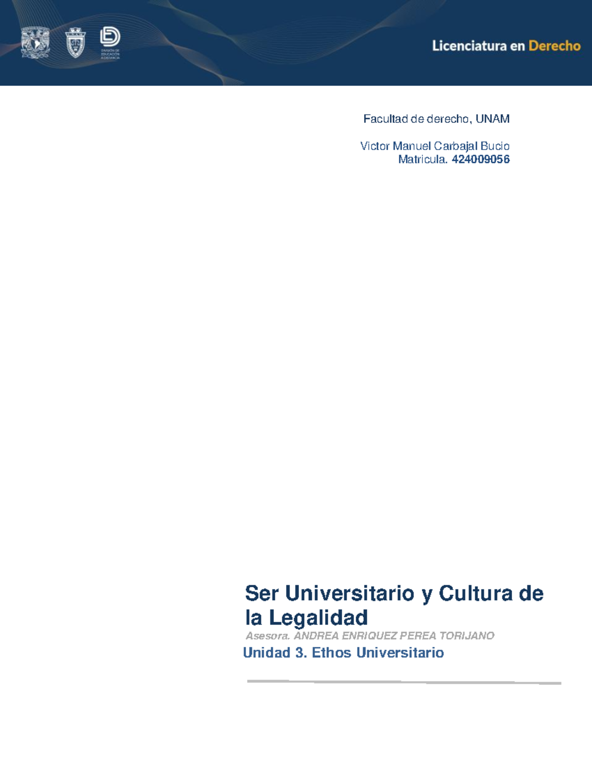 Carbajalv a2u3 SUCL - Resumen - Facultad de derecho, UNAM Victor Manuel ...