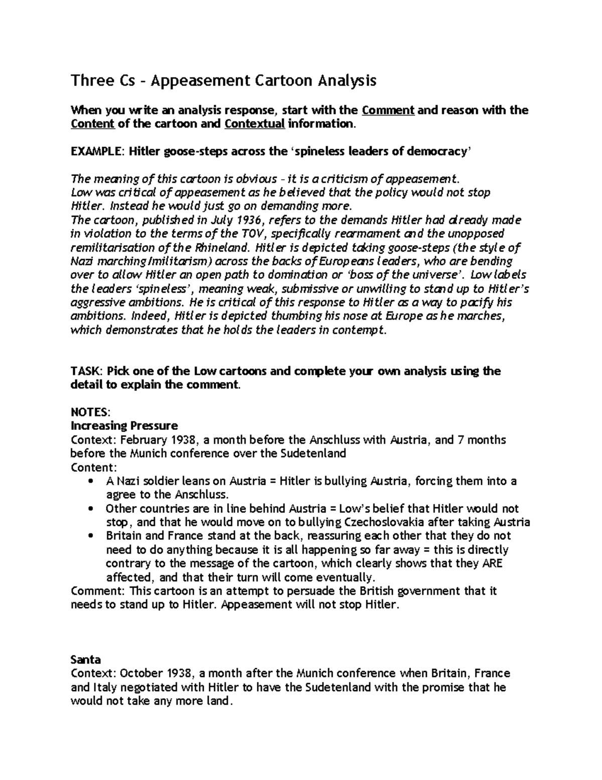 3.Appeasement cartoon analysis 22 - Three Cs – Appeasement Cartoon ...