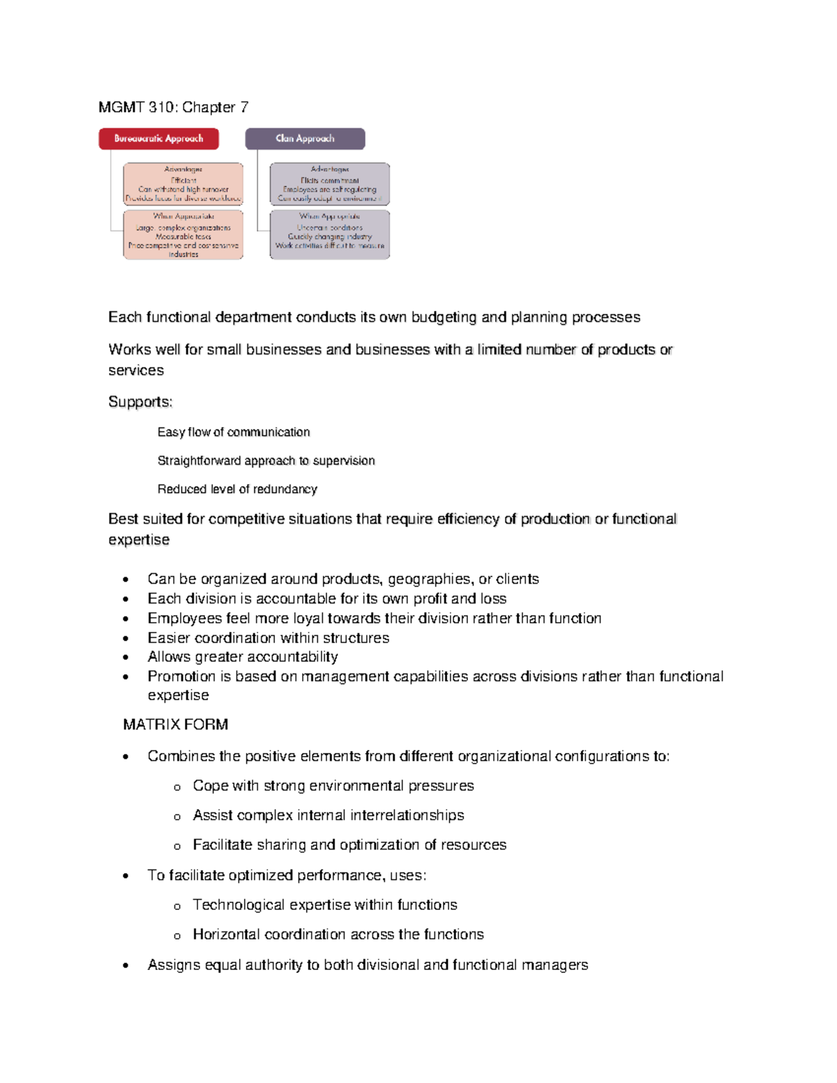 MGMT 310 (1) CH7 - Video Lecture Notes - MGMT 310: Chapter 7 • Can be ...