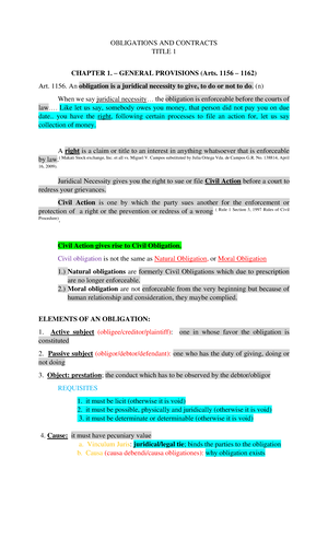 Oblicon notes- Nogalo - Chapter 3 DIFFERENT KINDS OF OBLIGATIONS ...