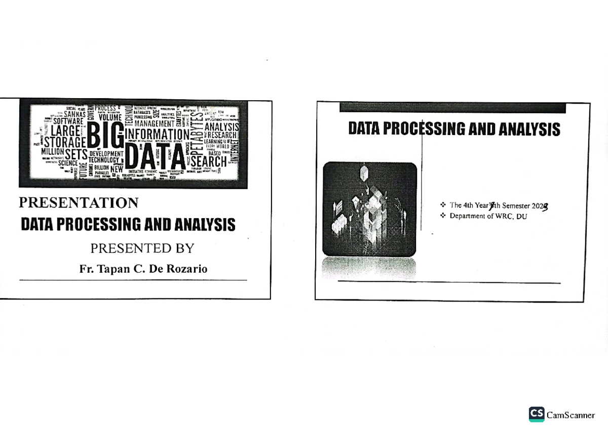 Data Processing and Analysis(TDR) - Research Methodology - Studocu