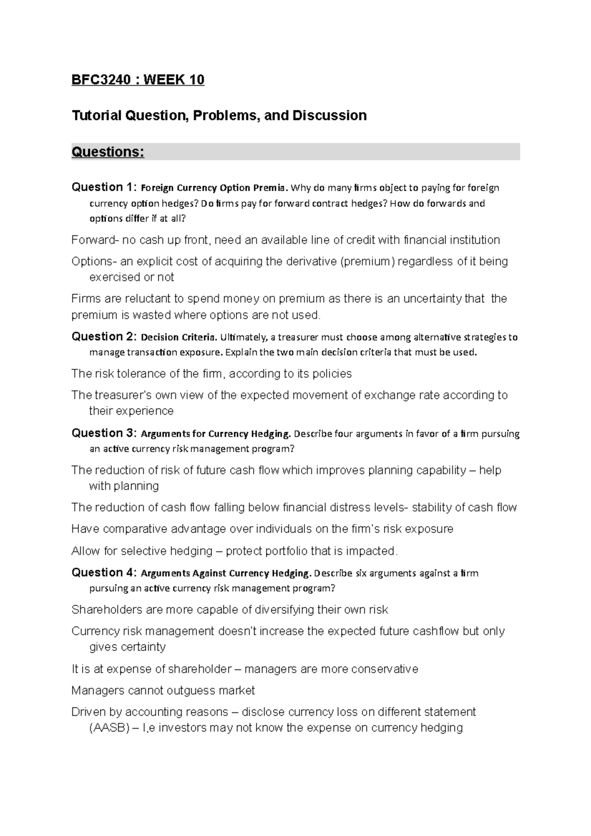 Week10 Question - BFC3240 : WEEK 10 Tutorial Question, Problems, and ...
