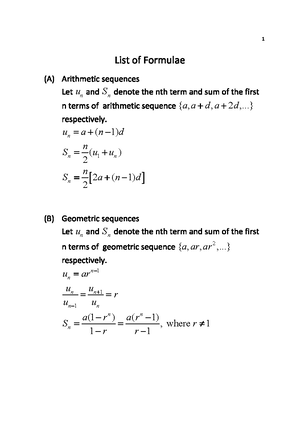 Introductory Mathematics MA1301 - NUS - StuDocu